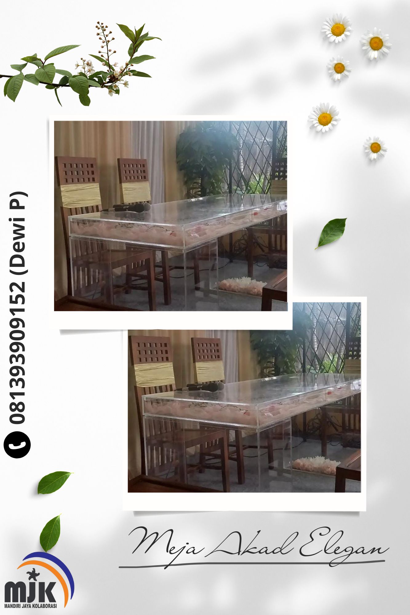 SEWA MEJA AKAD ACRYLIC ELEGAN AREA BOGOR – Spesialis Jasa Dekorasi ...