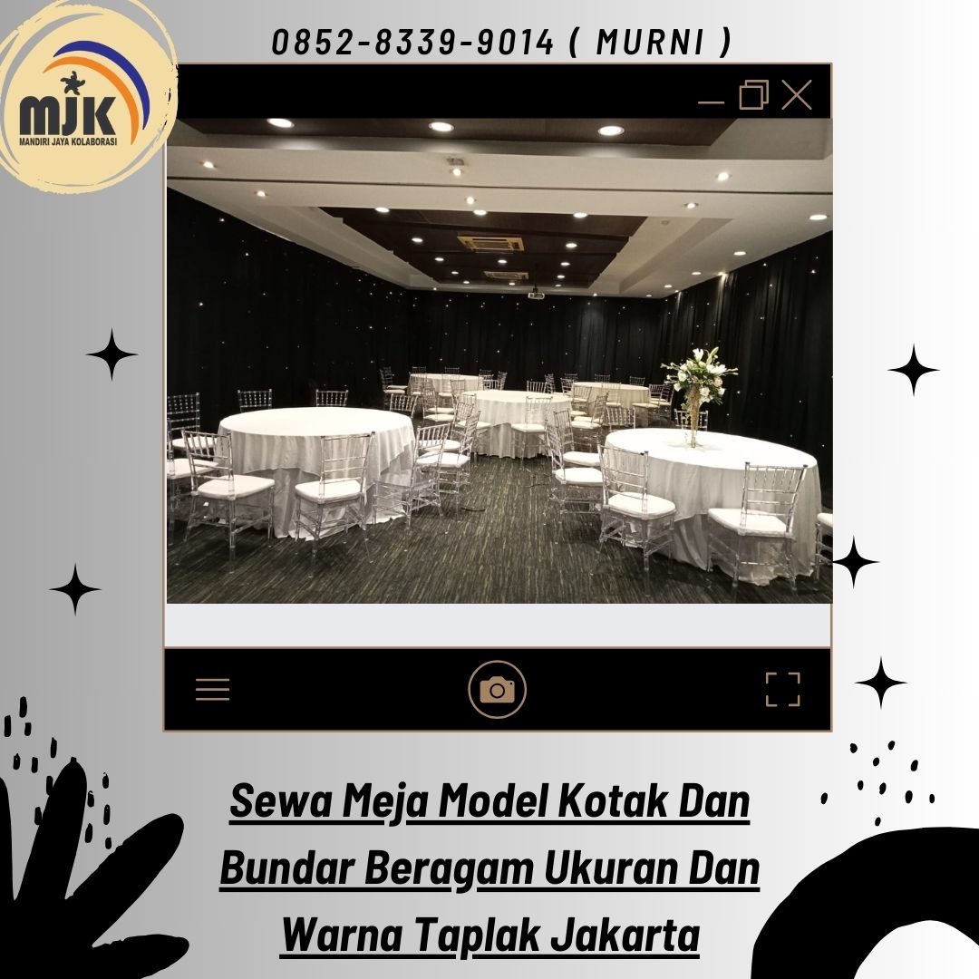 SEWA MEJA MODEL KOTAK DAN BUNDAR BERAGAM UKURAN DAN WARNA TAPLAK ...