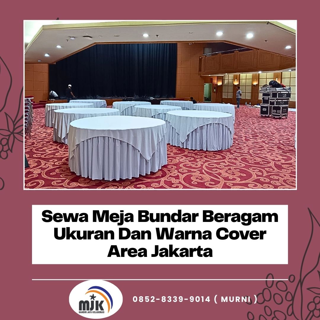 SEWA MEJA BUNDAR BERAGAM UKURAN DAN WARNA COVER AREA JAKARTA ...